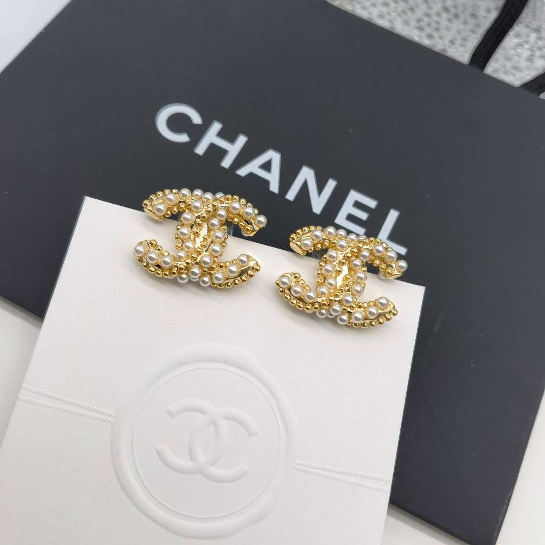 Chanel CC Earrings Gold For Women - Temafes
