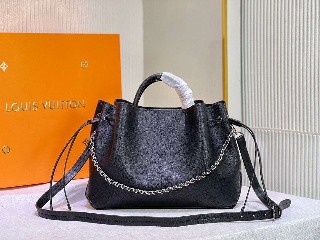 Louis Vuitton Bella Tote Mahina Black For Women 12.6in/32cm LV M59200 ...