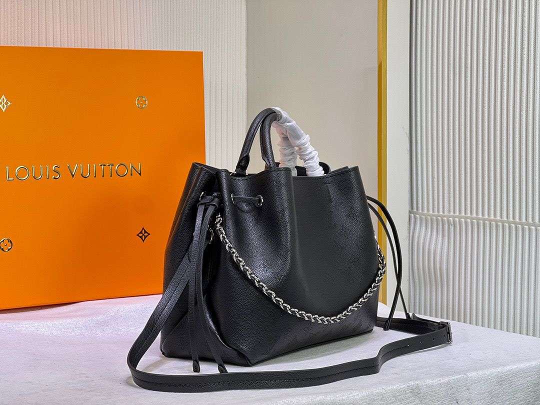 Louis Vuitton Bella Tote Mahina Black For Women 12.6in/32cm LV M59200 ...
