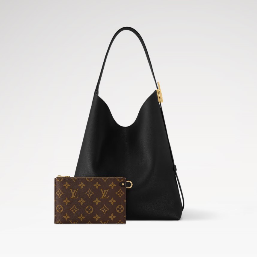 Louis Vuitton Low Key Hobo MM Black For Women M24856 12.2in/31cm - Temafes