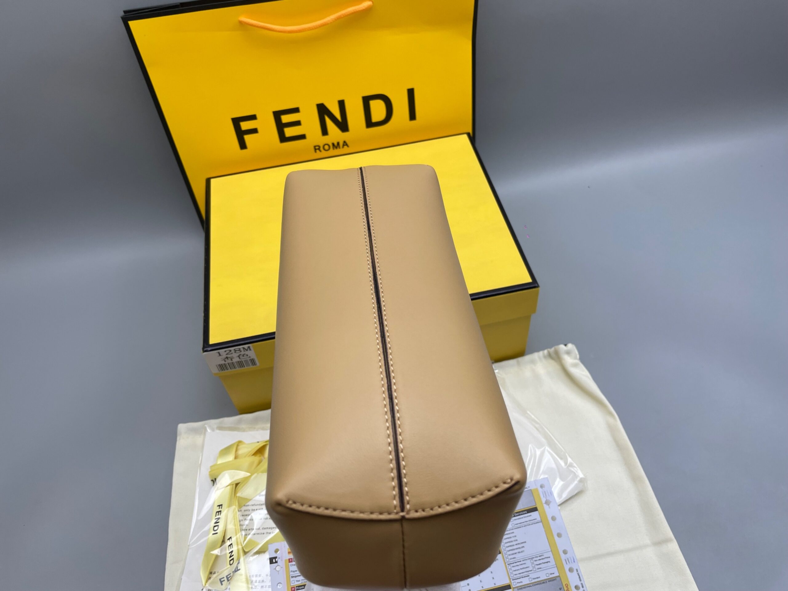 [True-to-ORIGINAL] Fendi First Small Bag Beige For Women - Temafes
