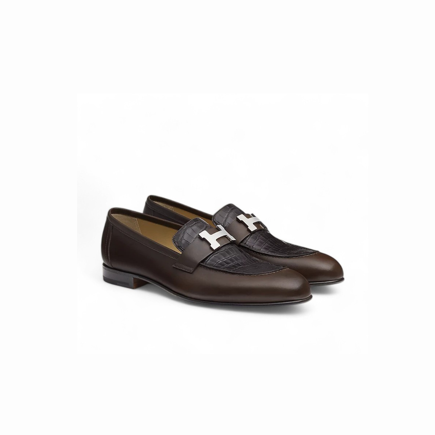 Hermes Paris Loafer Moka For Men H191376ZAMM410 - Temafes