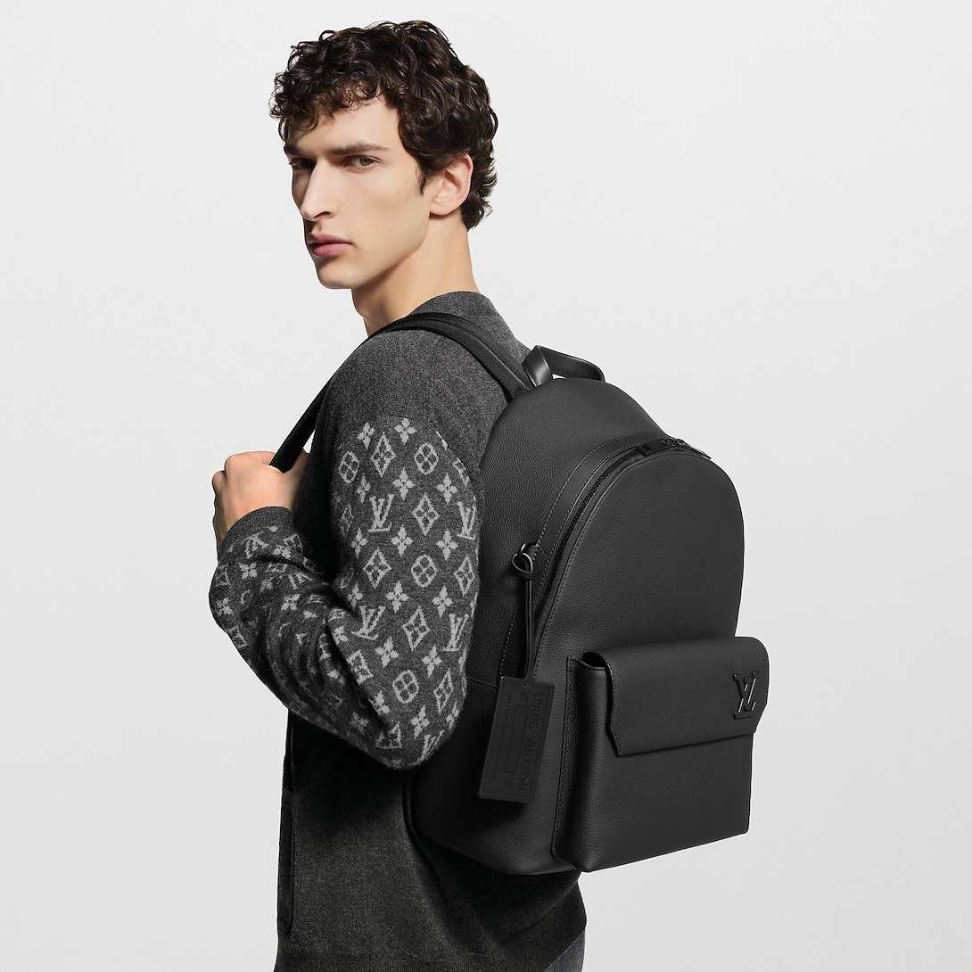 Louis Vuitton Takeoff Backpack Black For Men 11.8in/30cm M57079 - Temafes