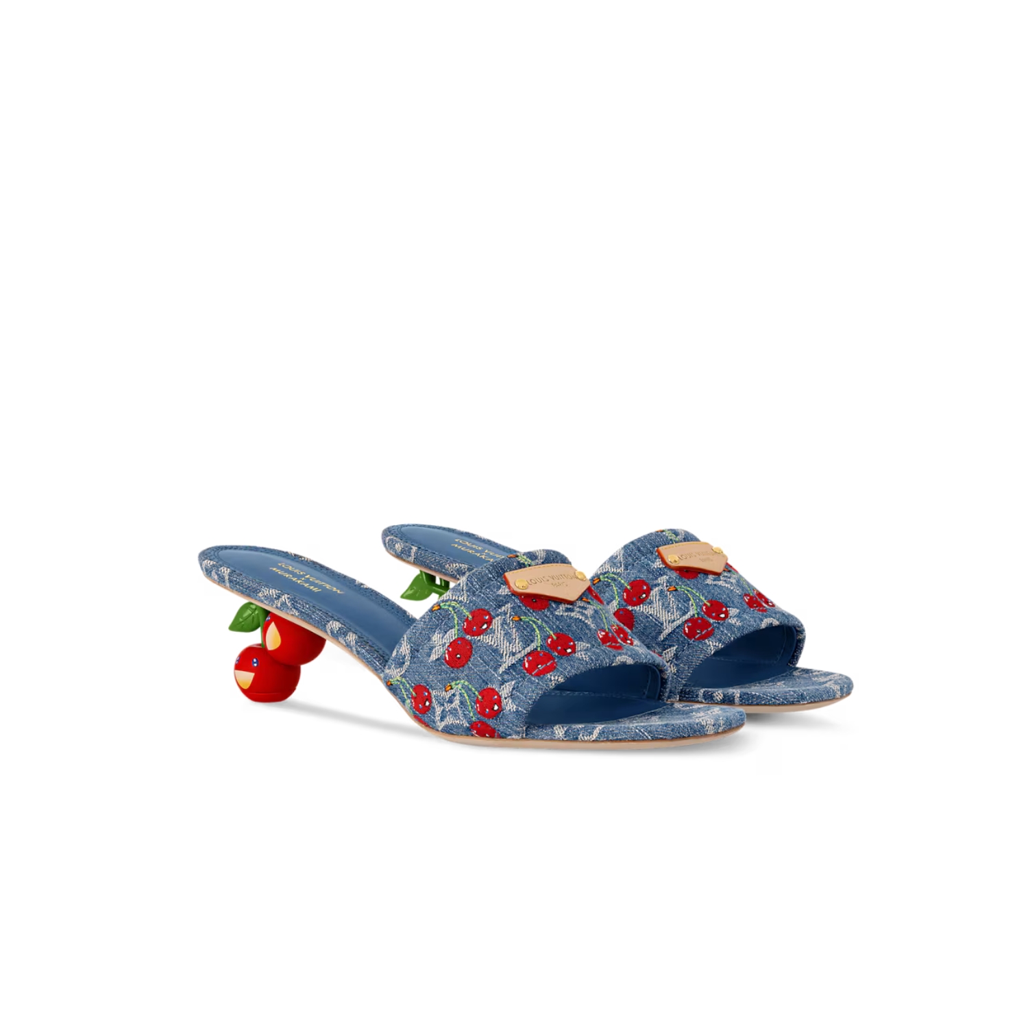 Louis Vuitton LV x TM Lily Mule Cherry Denim For Women 1AHLTF - TEMAFES