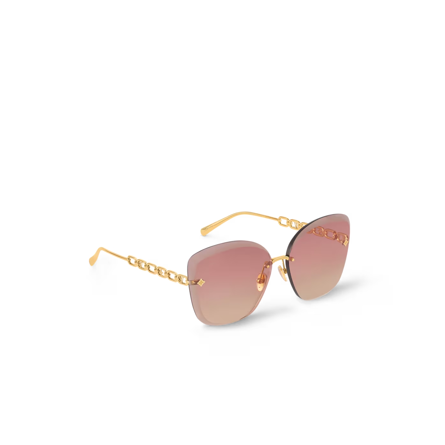 Louis Vuitton LV Jewel Round Cat Eye Sunglasses Pink Gold For Women ...