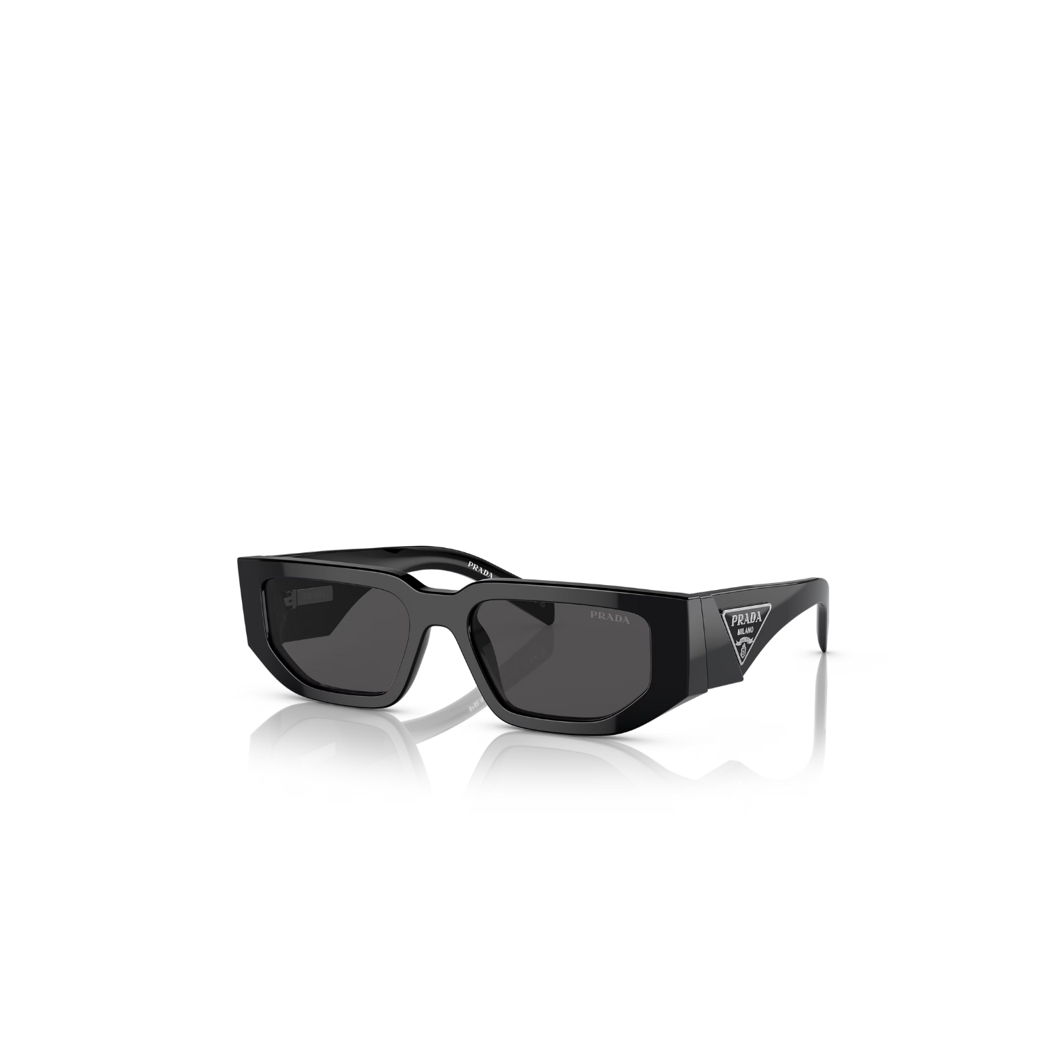 Prada Rectangle-Frame Sunglasses Black PR09ZS 1AB5S0 5418 - TEMAFES