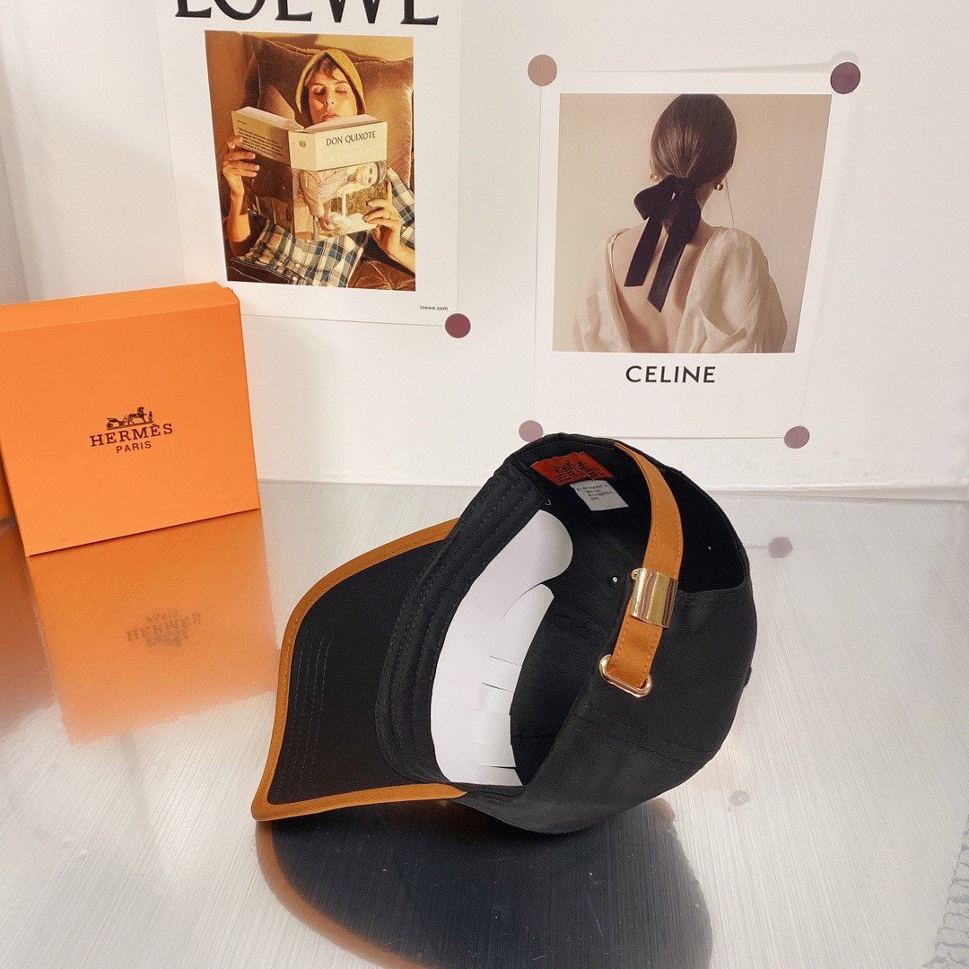 Hermes Horse Cap Black Hermes Cap - Temafes