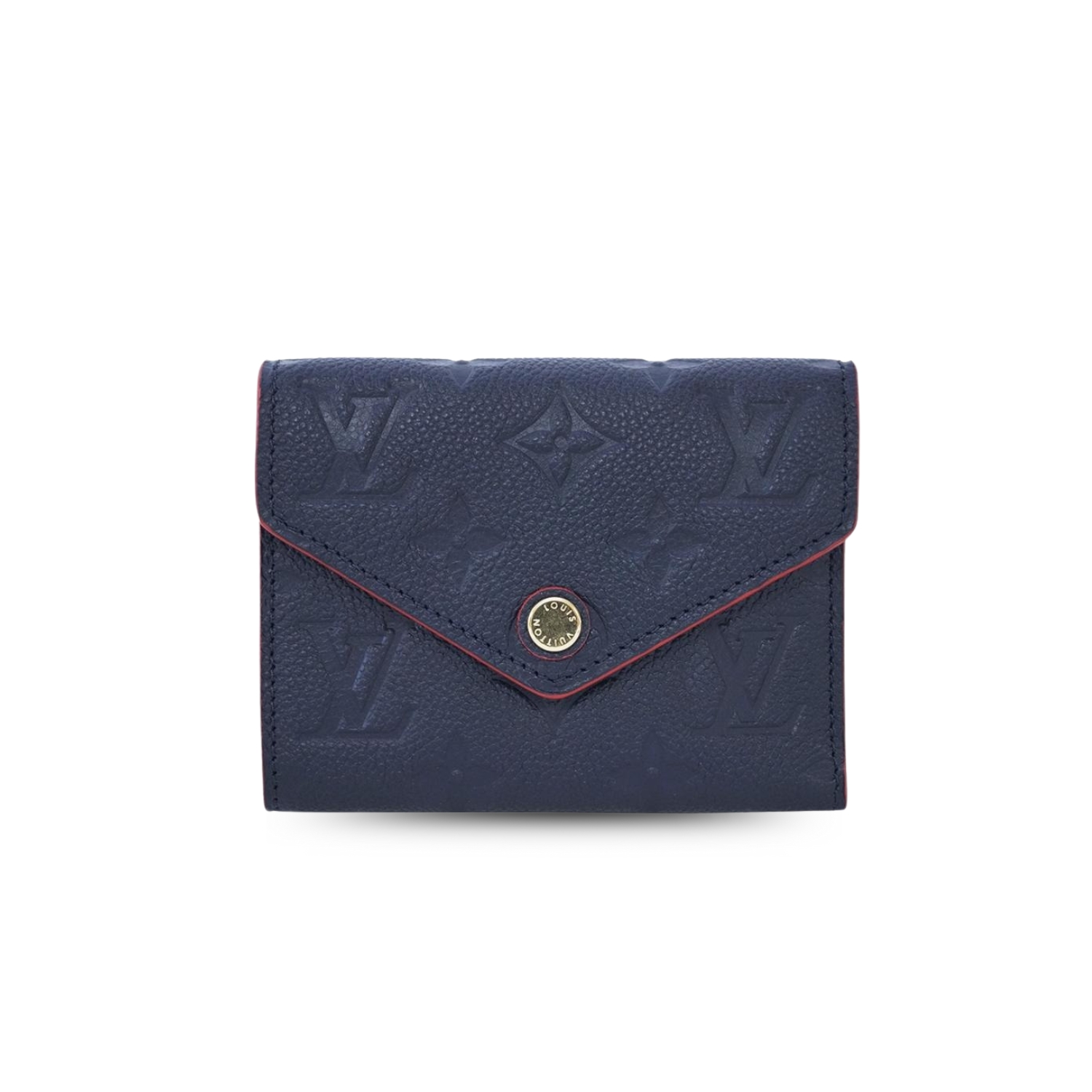 Louis Vuitton Victorine Wallet Monogram Empreinte Navy Blue/ Red For ...
