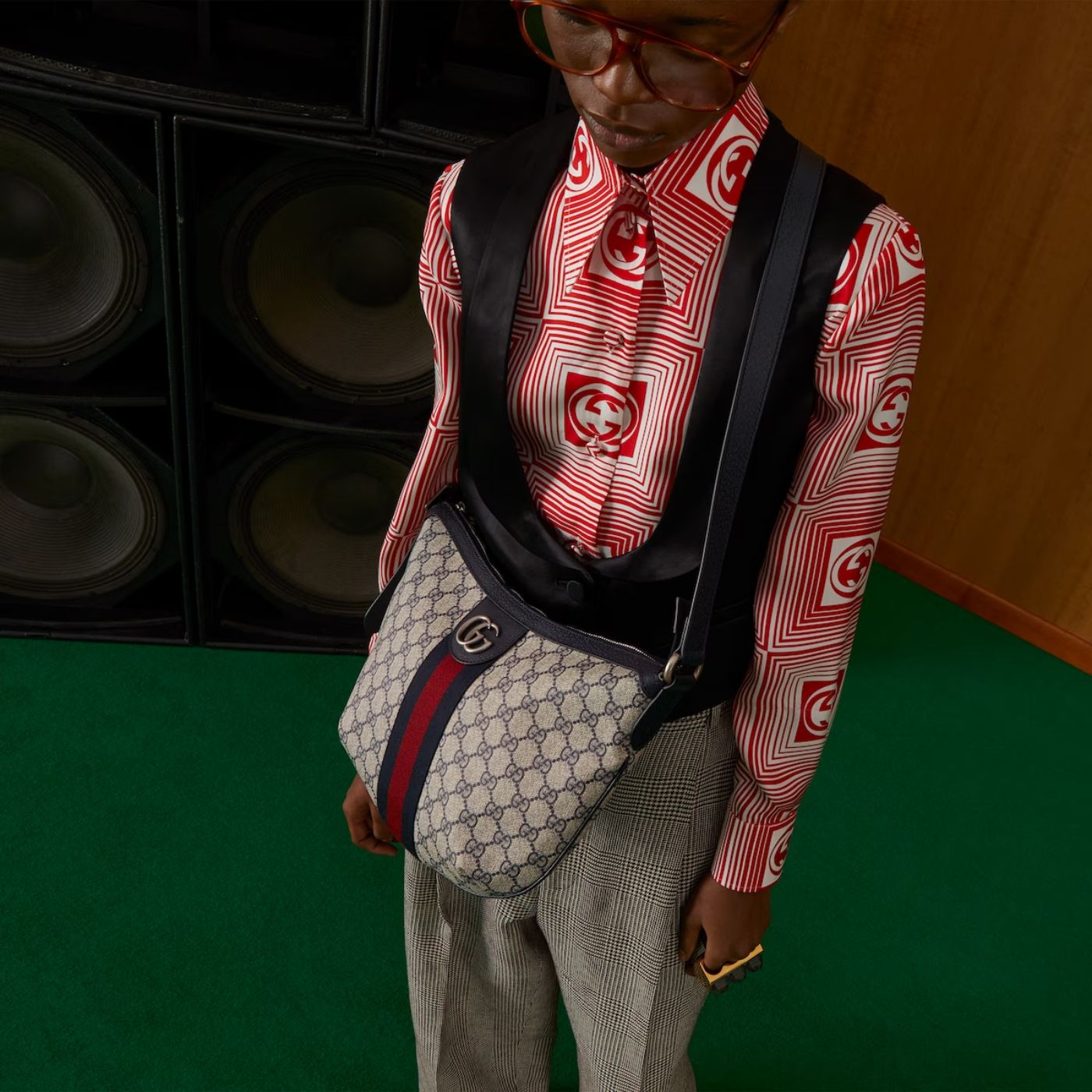 Gucci Ophidia GG Small Shoulder Bag Beige And Blue 598125 2ZGMN 4076 ...