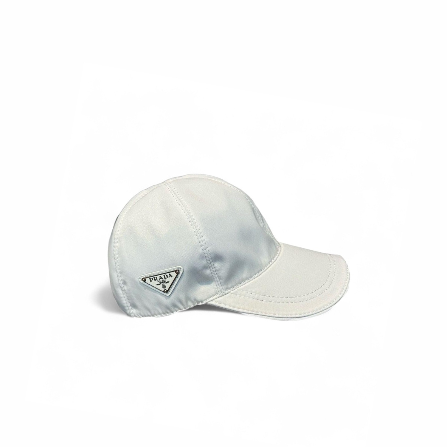 Prada Re-Nylon Baseball Cap White Prada Cap 1HC274_2DMI_F0009 - Temafes