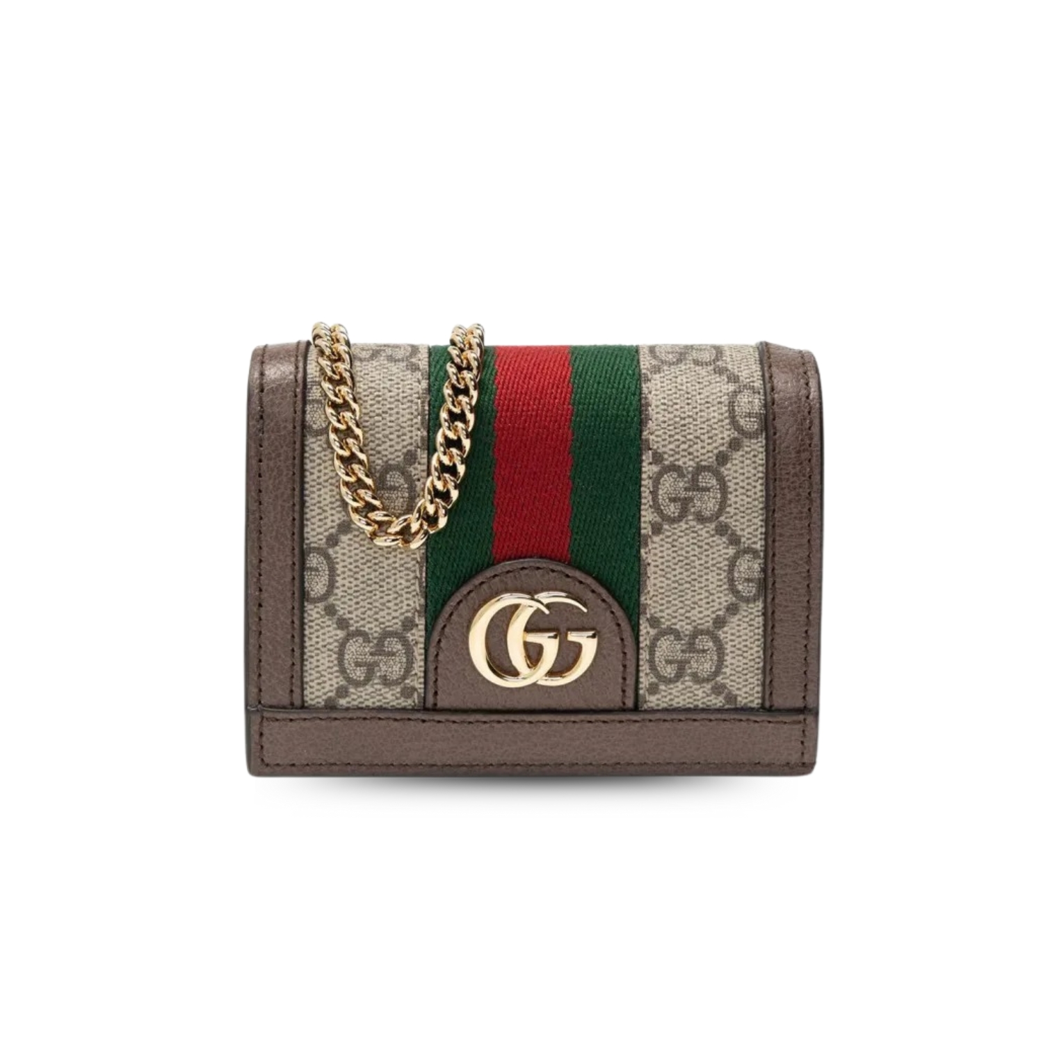 Gucci Ophidia GG Card Case Wallet Supreme Canvas Beige For Women‎ 4.3in ...