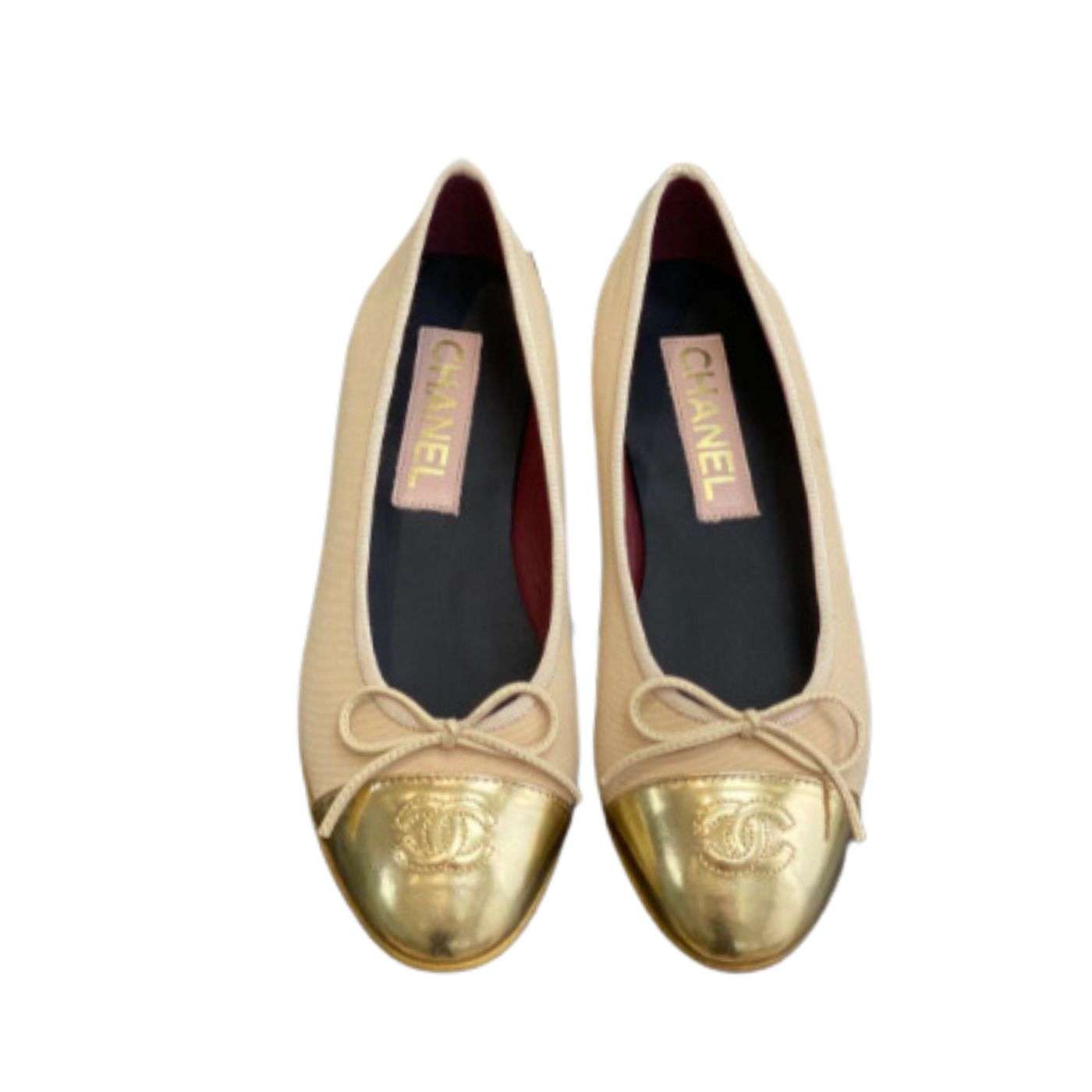 Chanel Ballet Flats Gold For Women - TEMAFES