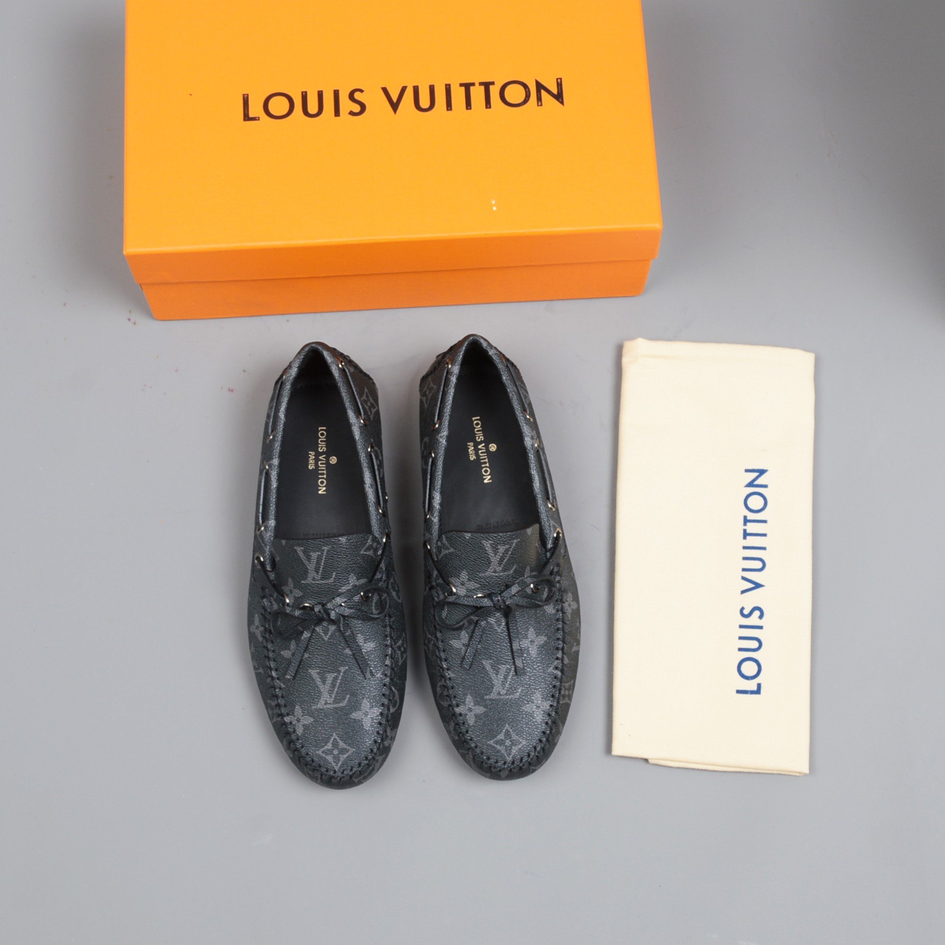 Moccasin Monte Monogram Black For Men - Temafes