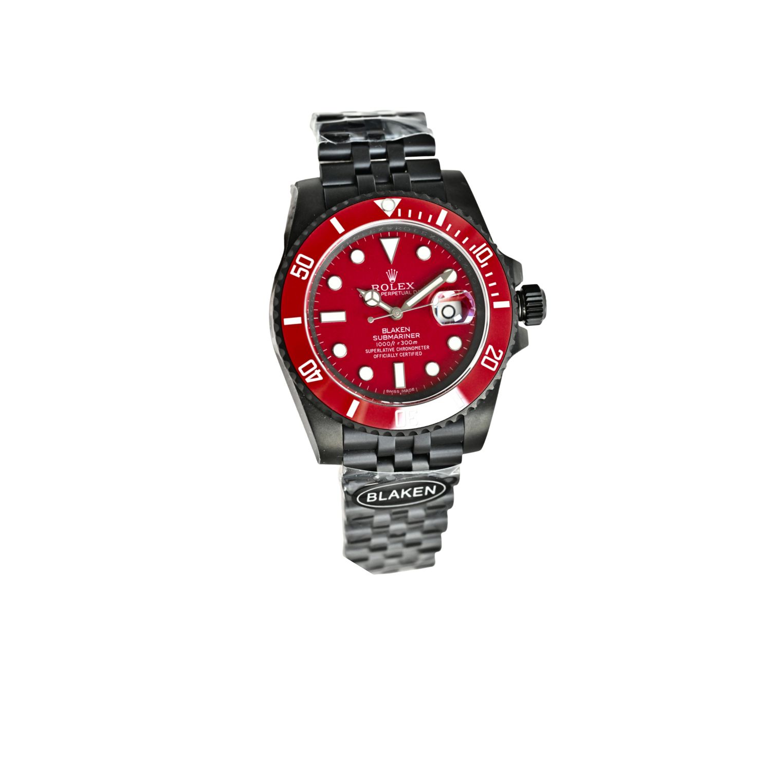 Rolex Watch Blaken Daytona Submariner Red Dial And Red Bezel Edition ...