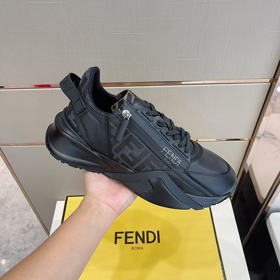 Fendi Flow Sneakers Black For Men - Temafes